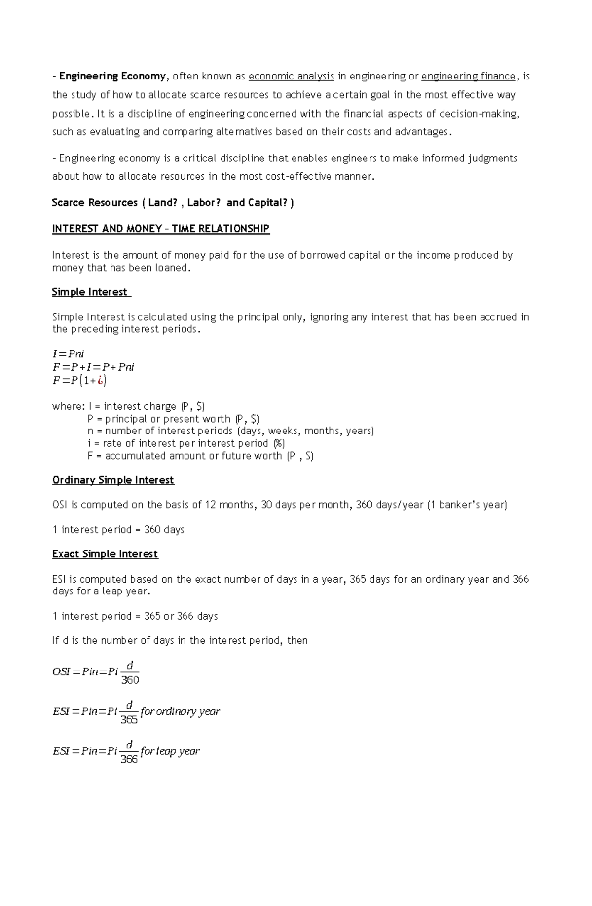 ENGG Economy 3 MA - PROBLEMS - Engineering Economy, often known as ...