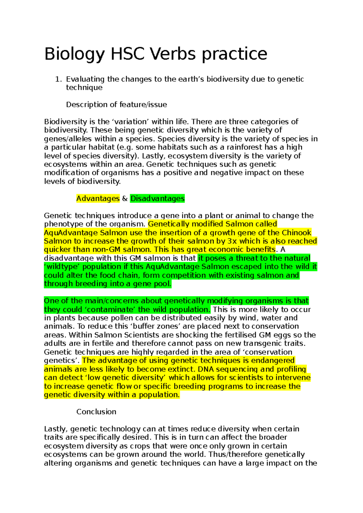 Biology HSC Questions - m nbljnlknk; - Biology HSC Verbs practice ...