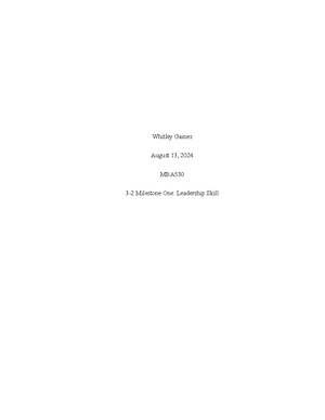 MBA580 1-3 Memo Integration of Innovation Gaines Assignment - Whitley ...