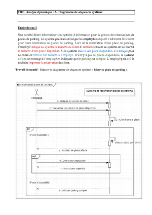 TD7Sequence Diagram Corrige - Analyse Orientée Objet – ING TD 7 : Diagramme de séquence avancé ...