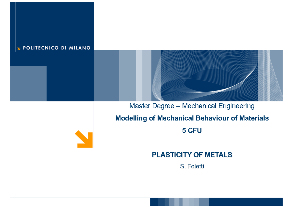 Lesson 6: Plasticity of Metals in ME 202 - Mastering Deformation ...