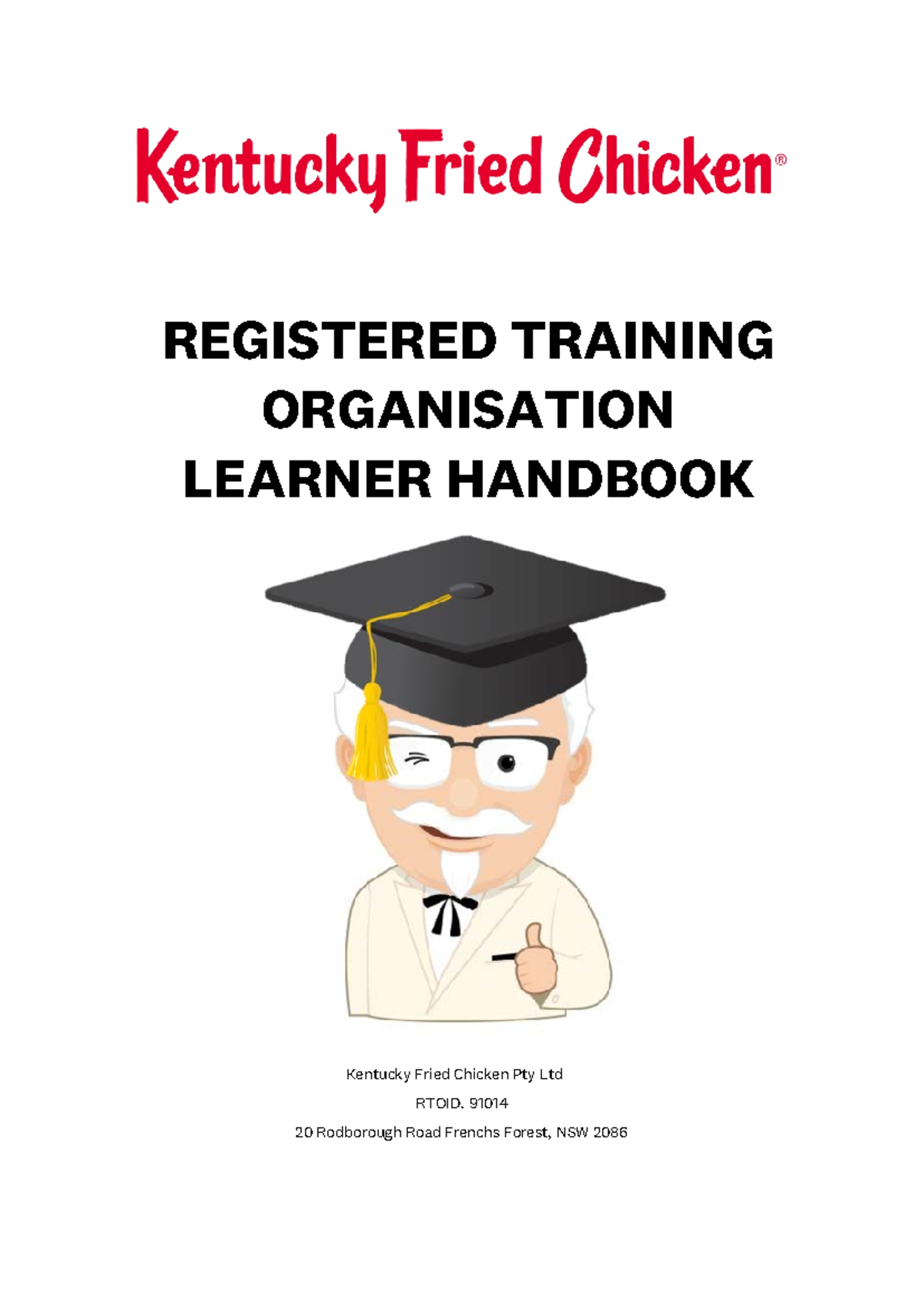 KFC Learner Handbook: Training, Support, and Assessment Guidelines ...