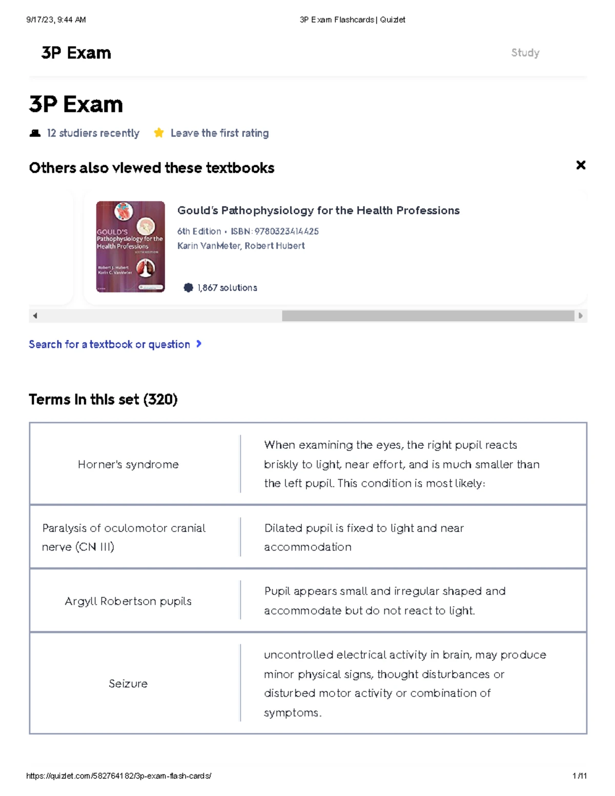 3P Exam Flashcards Quizlet 2 - 3P Exam 12 studiers recently Leave the first rating Terms in this ...
