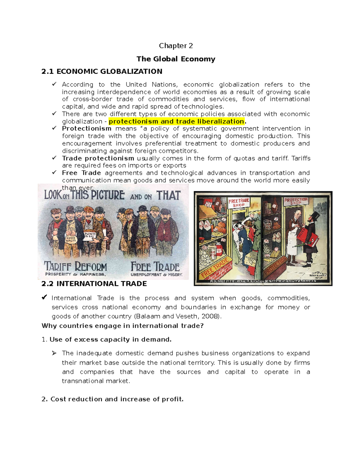 Chapter 2 THE Global Economy - Chapter 2 The Global Economy 2 ECONOMIC GLOBALIZATION According ...