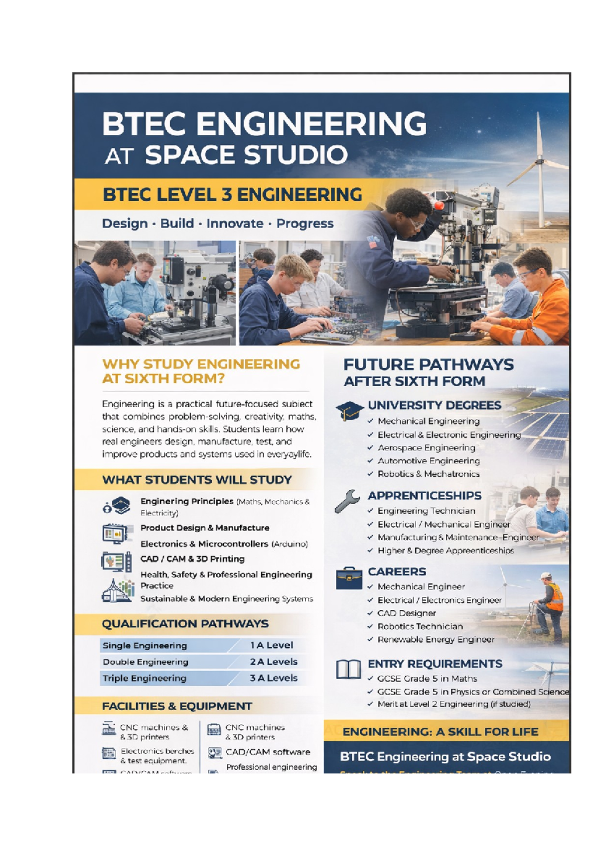 BTEC Level 3 Engineering: Design, Build, Innovate Pathways - Studocu