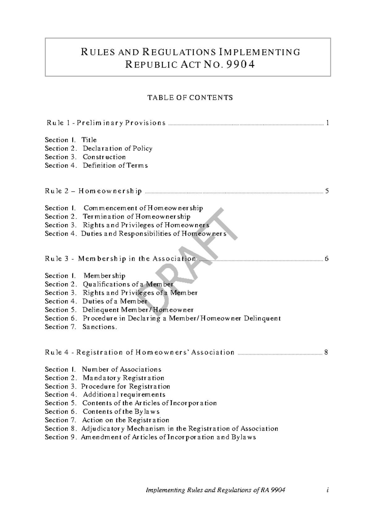 Implementing Rules and Regulations of RA 9904 (IRR - RA 9904) - Studocu