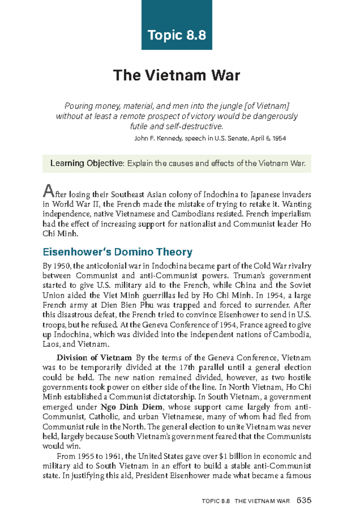 Vietnam War Overview: U.S. Involvement and Consequences (HIST 101 ...
