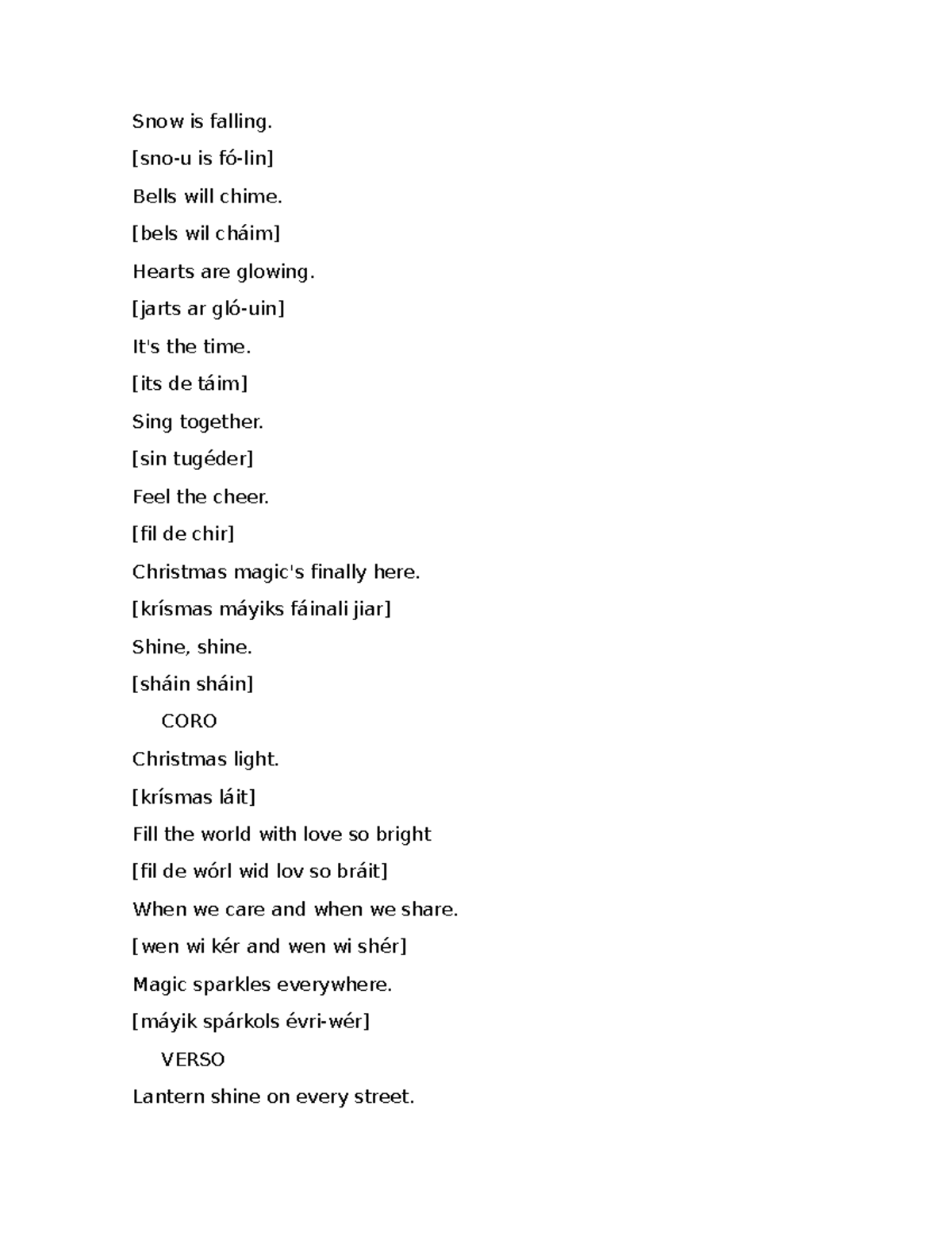 Musica - Genial: Christmas Light Lyrics and Themes - Studocu