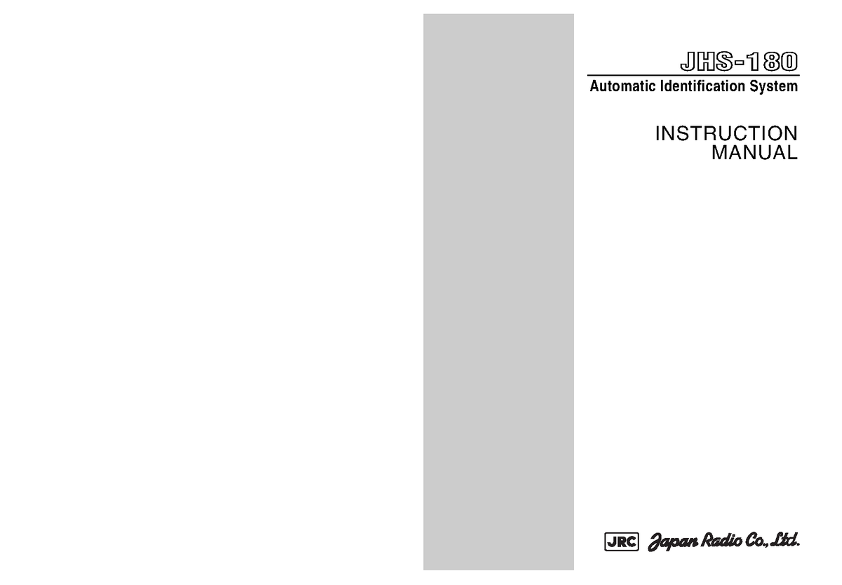 Manual-T - Gggeddv - JHS- Automatic Identification System INSTRUCTION ...