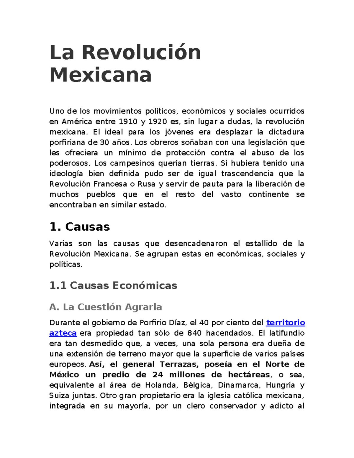 Resumen revolucion mexicana II - La Revolución Mexicana Uno de los movimientos políticos ...