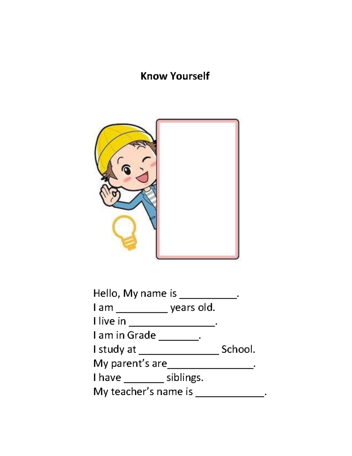 Know Yourself - Bachelor in Secondary Education - Know Yourself Hello ...