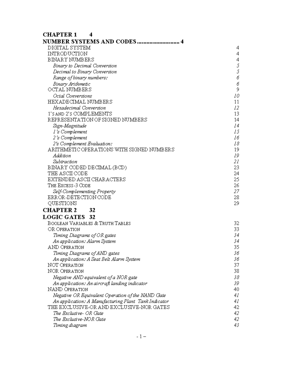 CHAPTER 1: NUMBER SYSTEMS AND CODES - DIGITAL SYSTEMS OVERVIEW - Studocu