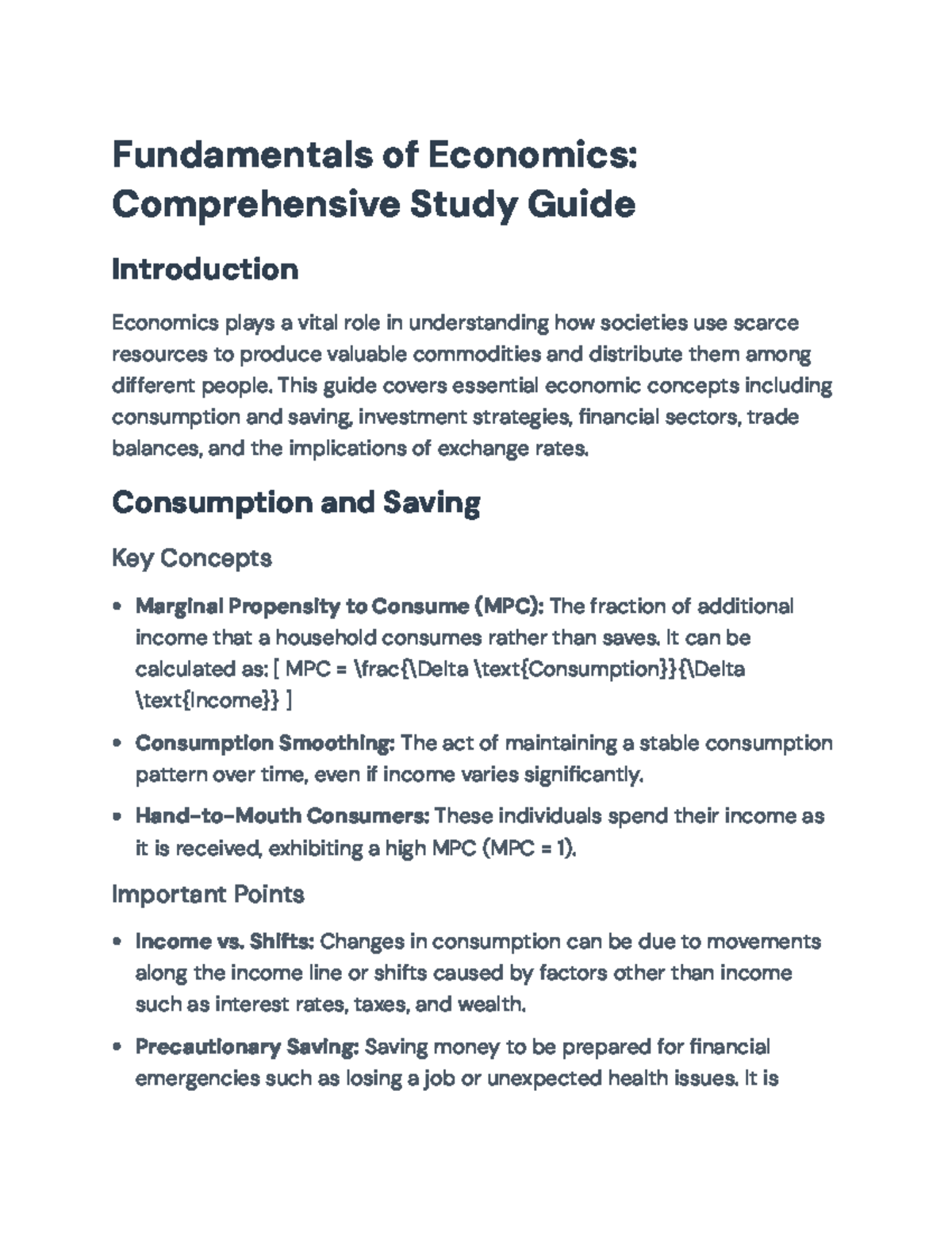 Fundamentals of Economics: Comprehensive Study Guide (ECO 101 ...