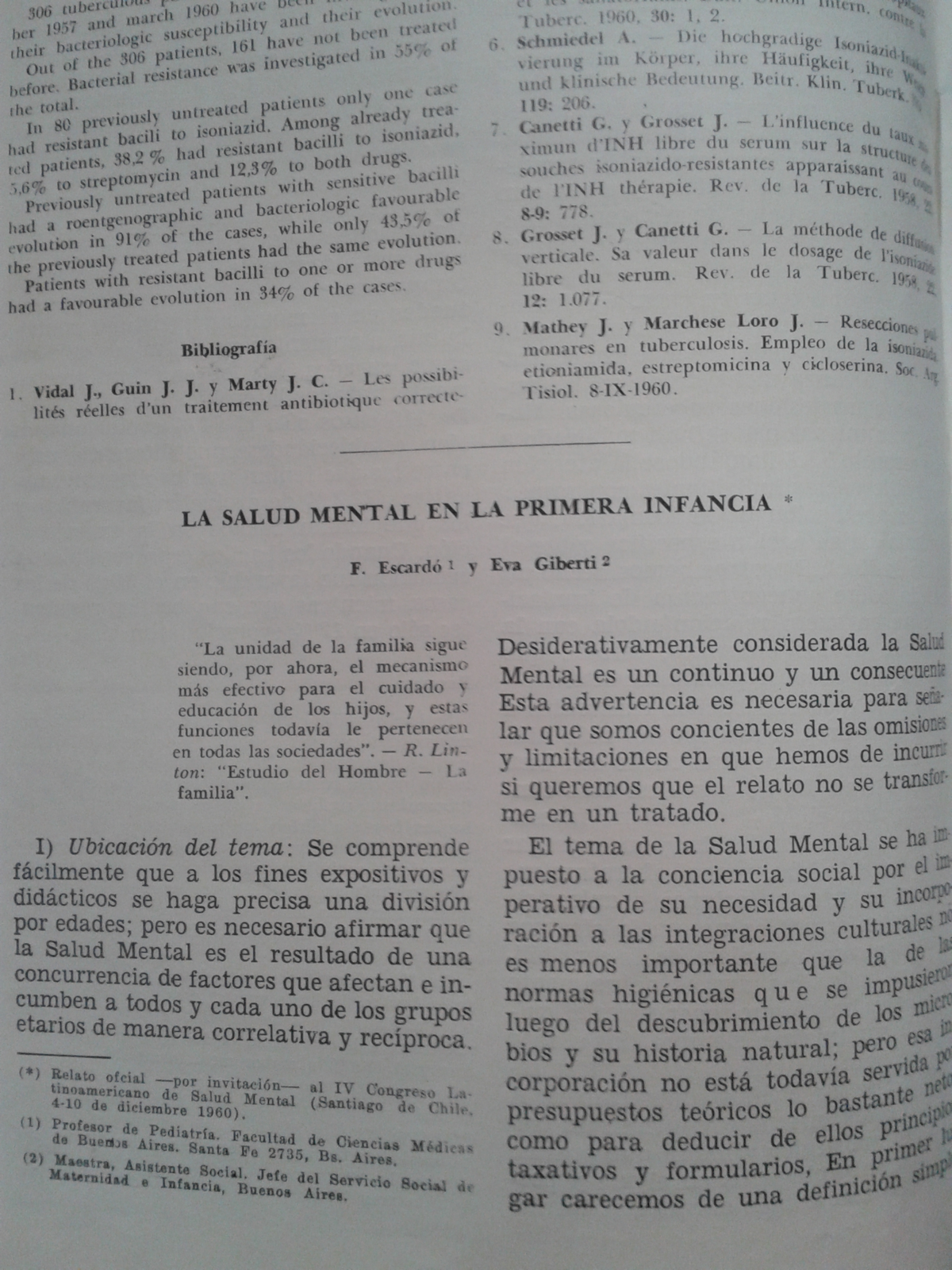 La Salud Mental en la Primera Infancia: Estudio de Escardó & Giberti ...
