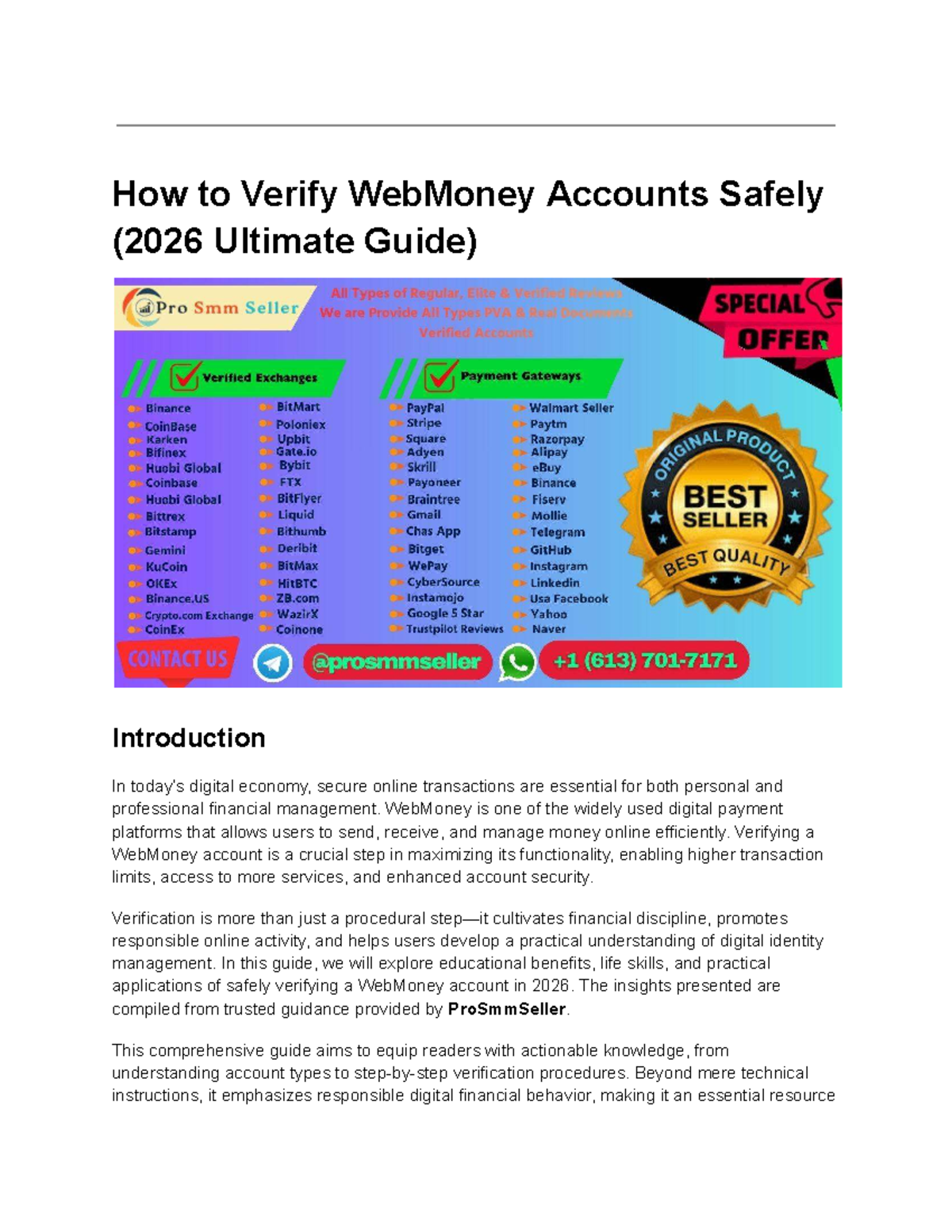 WebMoney Account Verification Guide (2026) - Safe Practices & Benefits ...