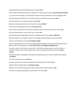 ESSA-2 - LECTURE NOTES FOR ESSA06 - EESA06 - Planet Earth 📍 Lecture 1 ...