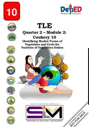Q2 Grade 10 Cookery module 2 - 10 TLE Quarter 2 – Module 2: ####### Cookery 10 Identifying ...