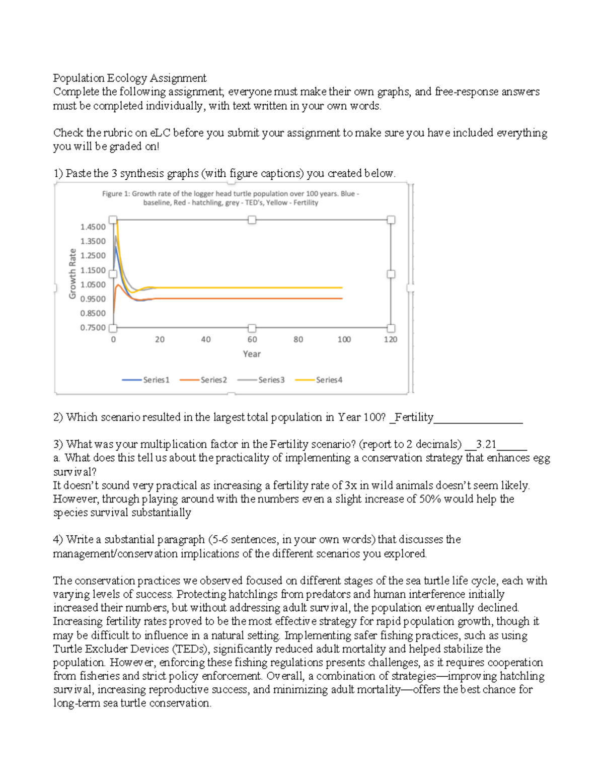 Population Ecology (BIO 102) Assignment: Conservation Strategies ...