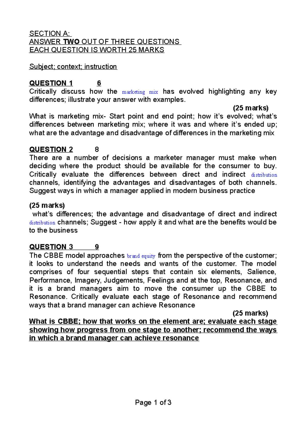 BTEC Business Level 3 - Unit 2 - Developing a Marketing Campaign Study ...