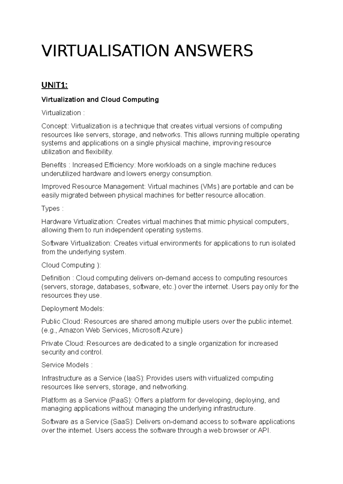 CCS372 Virtualisation Midterm Study Notes and Key Concepts - Studocu
