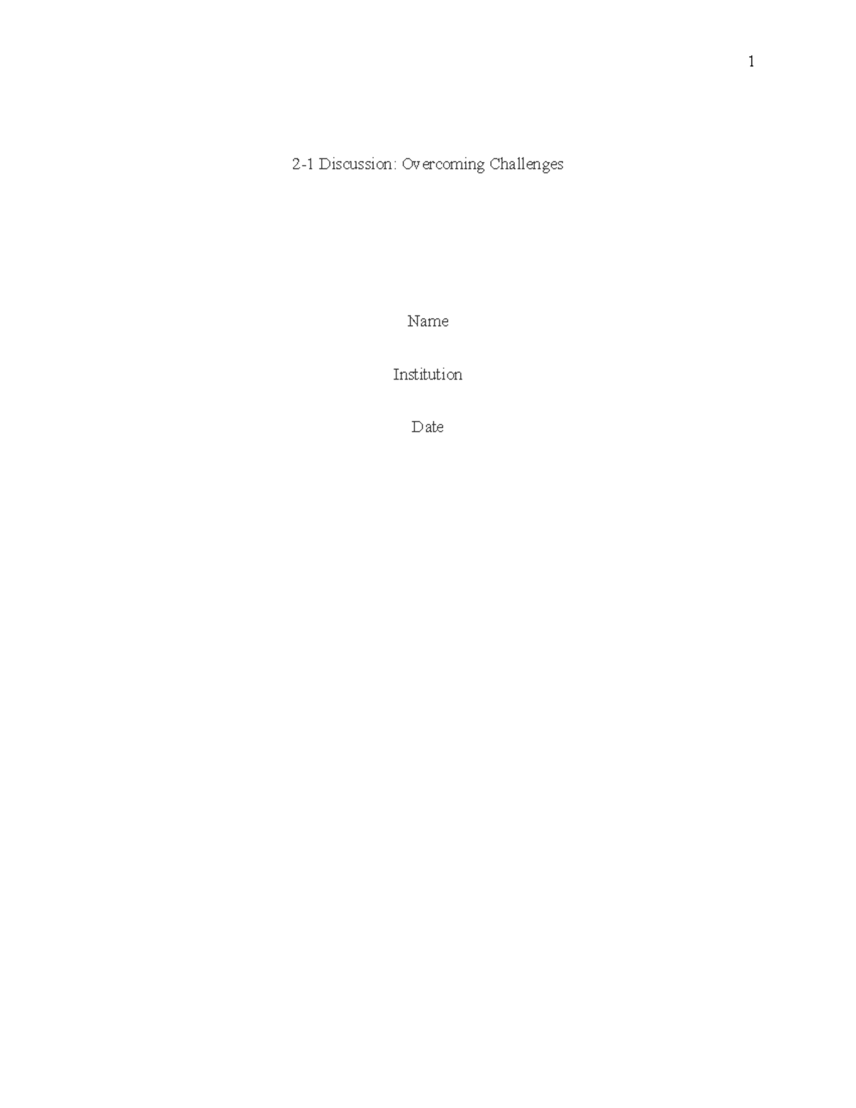 2-1 Discussion: Strategies to Overcome Learning Challenges - Studocu