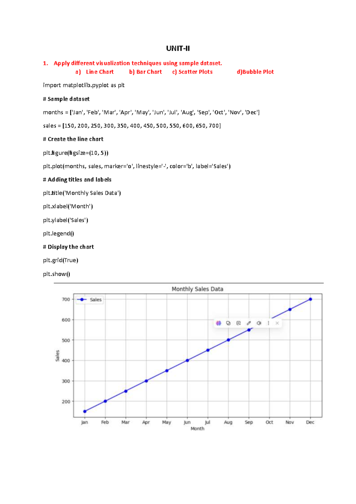 UNIT-2 - EDA Techniques with Python: Visualization Lab - Studocu