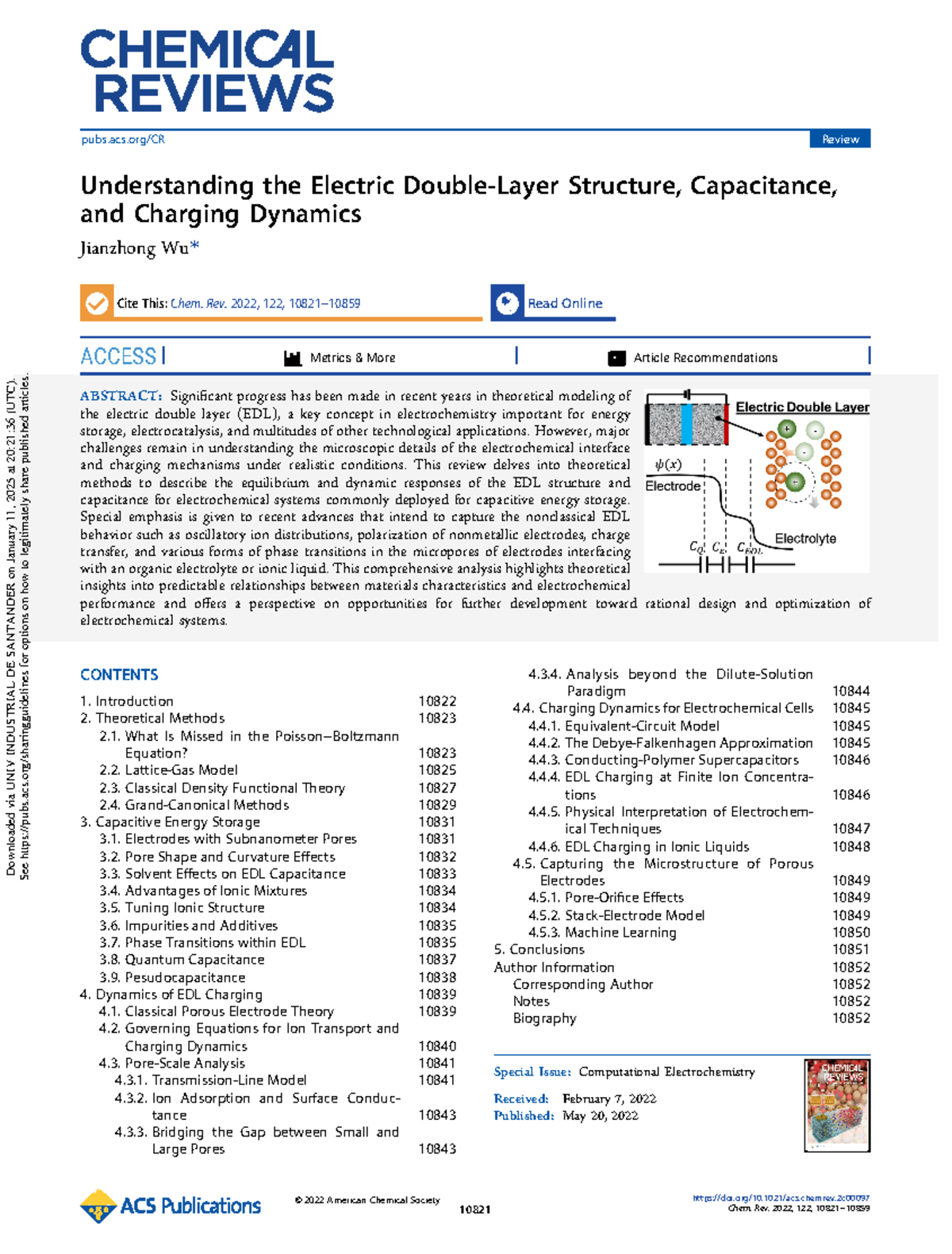 Wu 2022 understanding the electric double layer structure capacitance ...