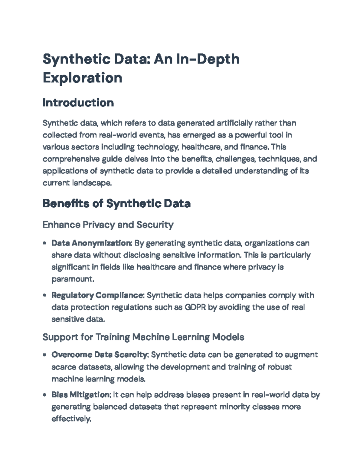 Synthetic Data Overview: Benefits, Challenges & Applications Analysis ...