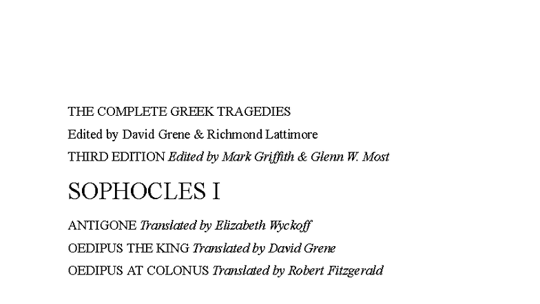 Antigone: A Study of Sophocles' Greek Tragedy - Studocu