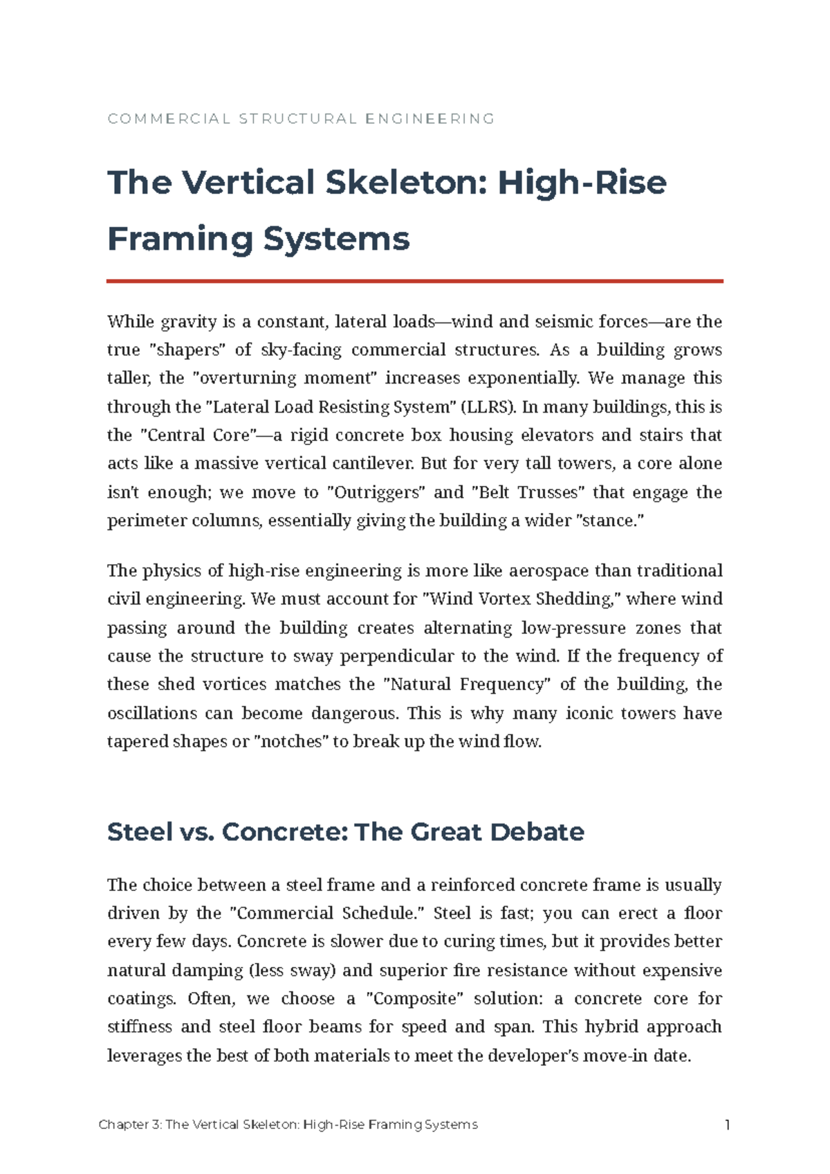 COMM 101: Chapter 03 - The Vertical Skeleton Framing Systems - Studocu