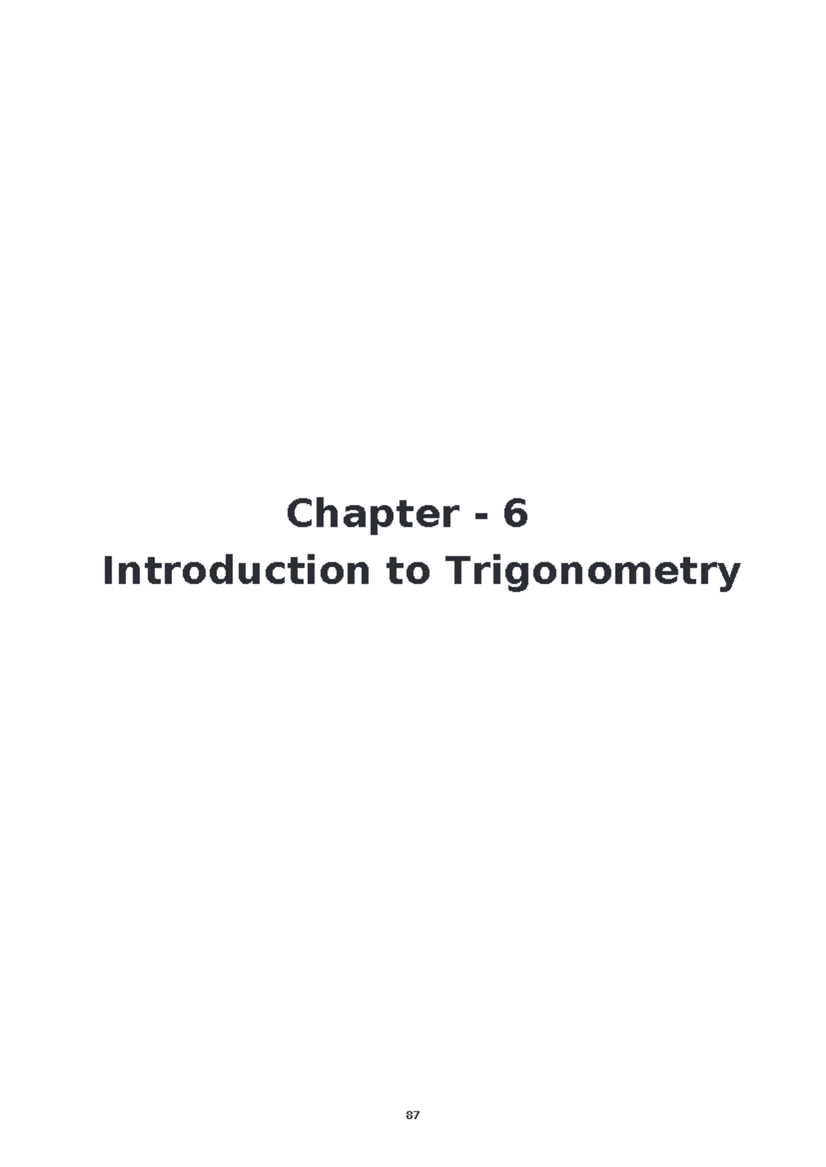 **Trigonometry Chapter 6 - MCQ & Free Response Questions for Class 10** - Studocu
