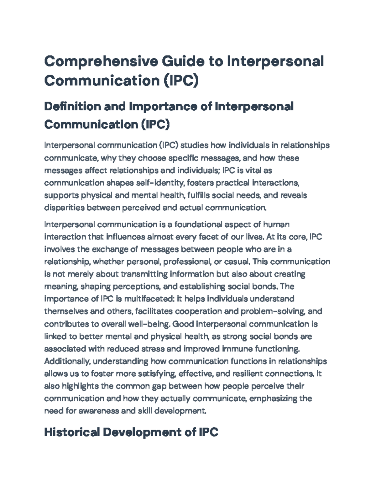 Comprehensive Overview of IPC Theories: Understanding Human Interaction ...