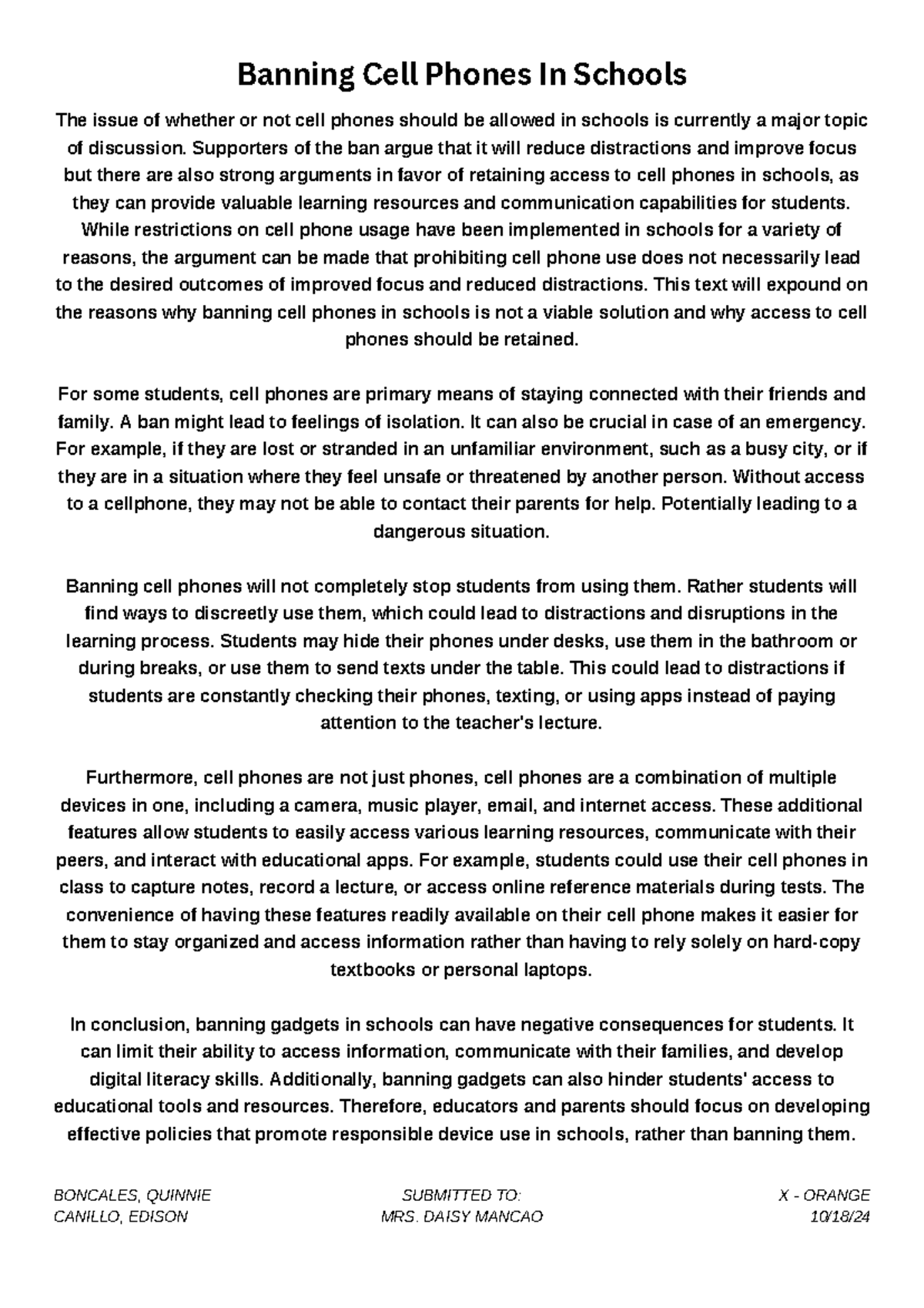 Banning-CELL- Phones-IN- Schools 20241021 164723 0000 - The issue of ...