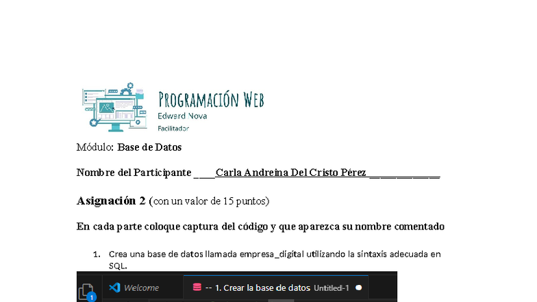 Actividad 2: Creación de Base de Datos en SQL - Módulo 6 - Studocu