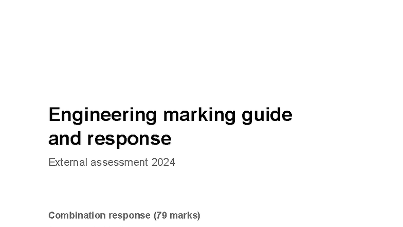 Engineering Marking Guide & Sample Responses - External Assessment 2024 ...