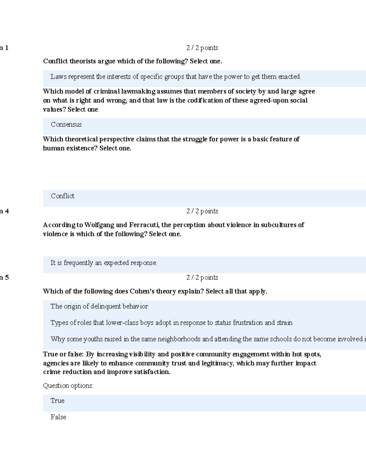 CJ 340 Quiz 4 Insights - Key Concepts & Theories Explored - Studocu