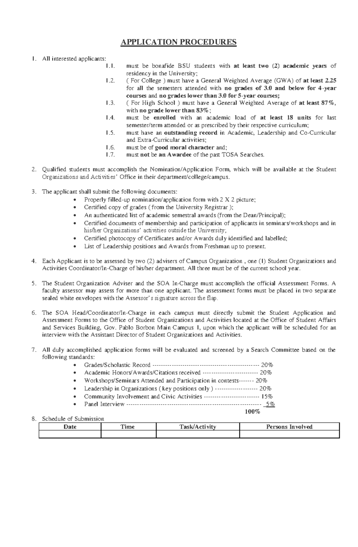 Bat State U-FO-SOA-02 TOSA-Application-Form - APPLICATION PROCEDURES 1 ...