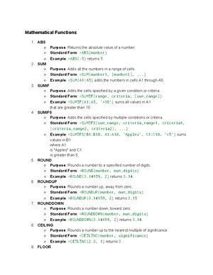 Chapter - 10 Microsoft Excel ( Basic to Adv. Formula Part - 1 ) - Address :- New Delhi Contact ...