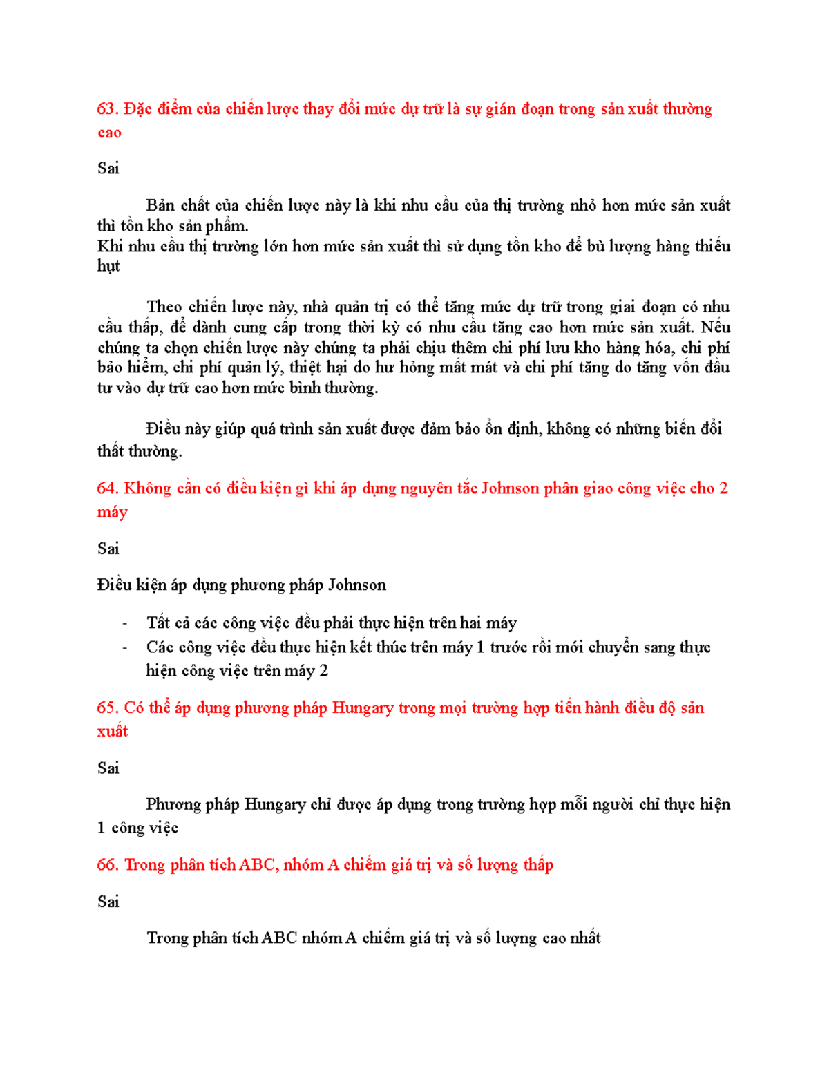 633333 - 1234 - Đặc điểm của chiến lược thay đổi mức dự trữ là sự gián ...