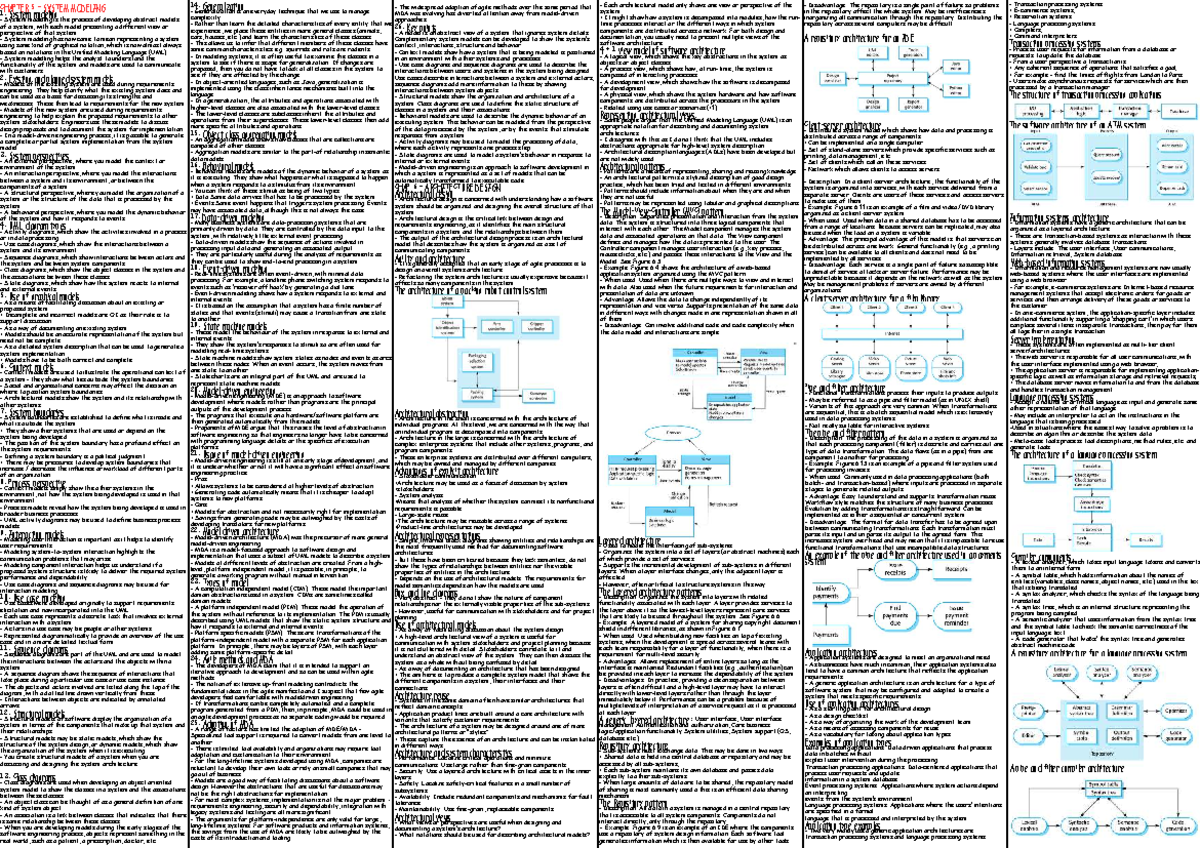 SE Final Exam Notes: Transaction Processing Systems and System Modeling ...