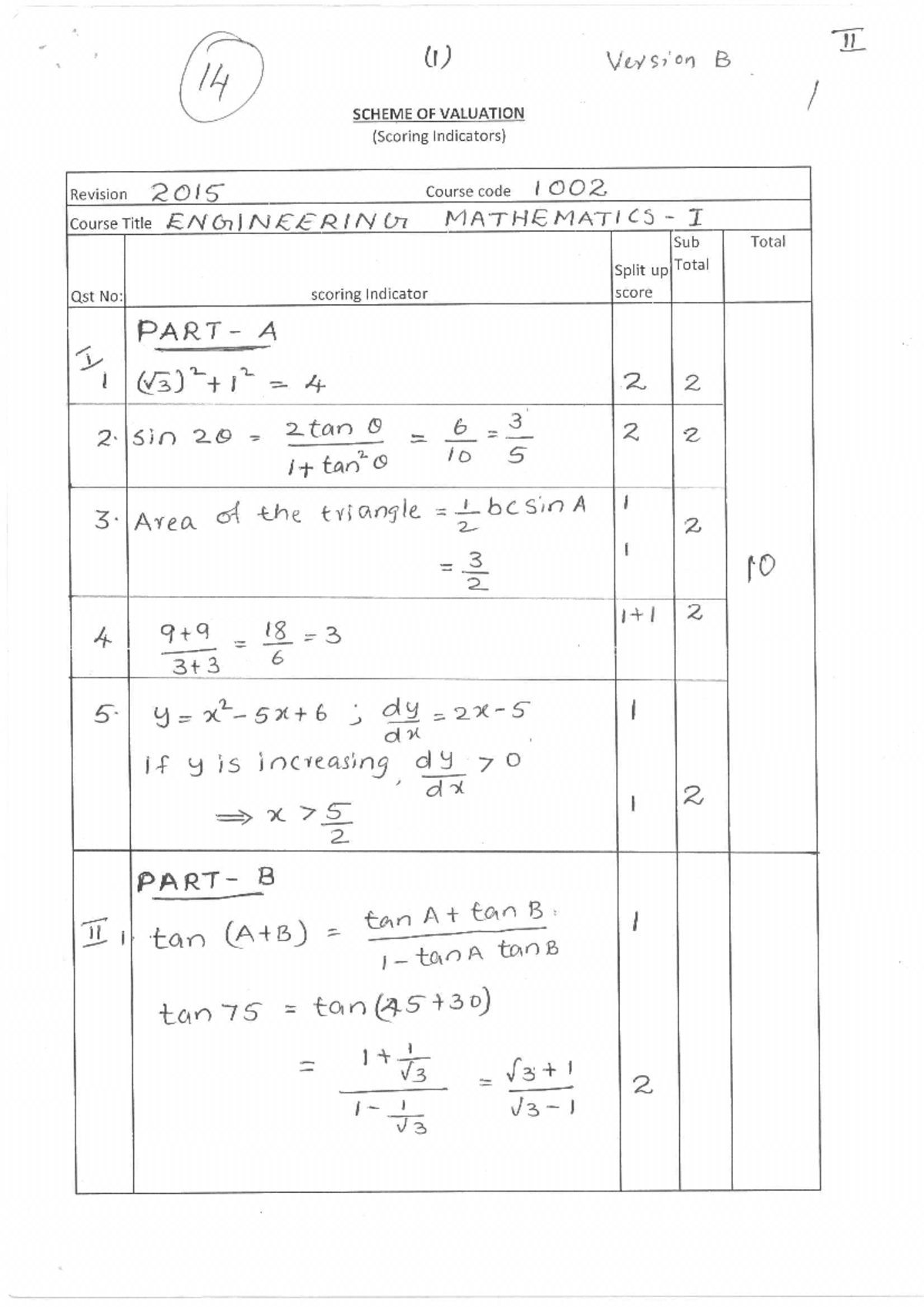 Maths question and answer key - Basic mechanical engineering - Studocu
