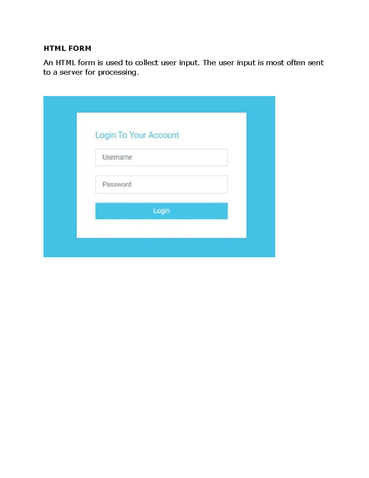 HTML FORM Lecture - Complete Guide to User Input Elements - Studocu