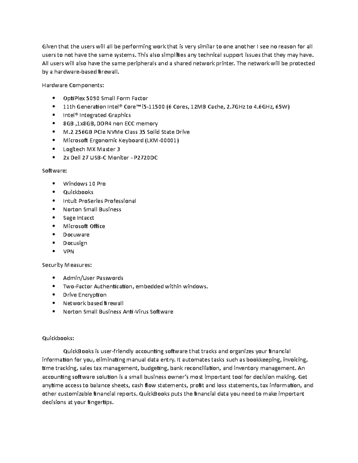 Module 5-2 Project 1: Tech, Hardware & Software Overview - Studocu