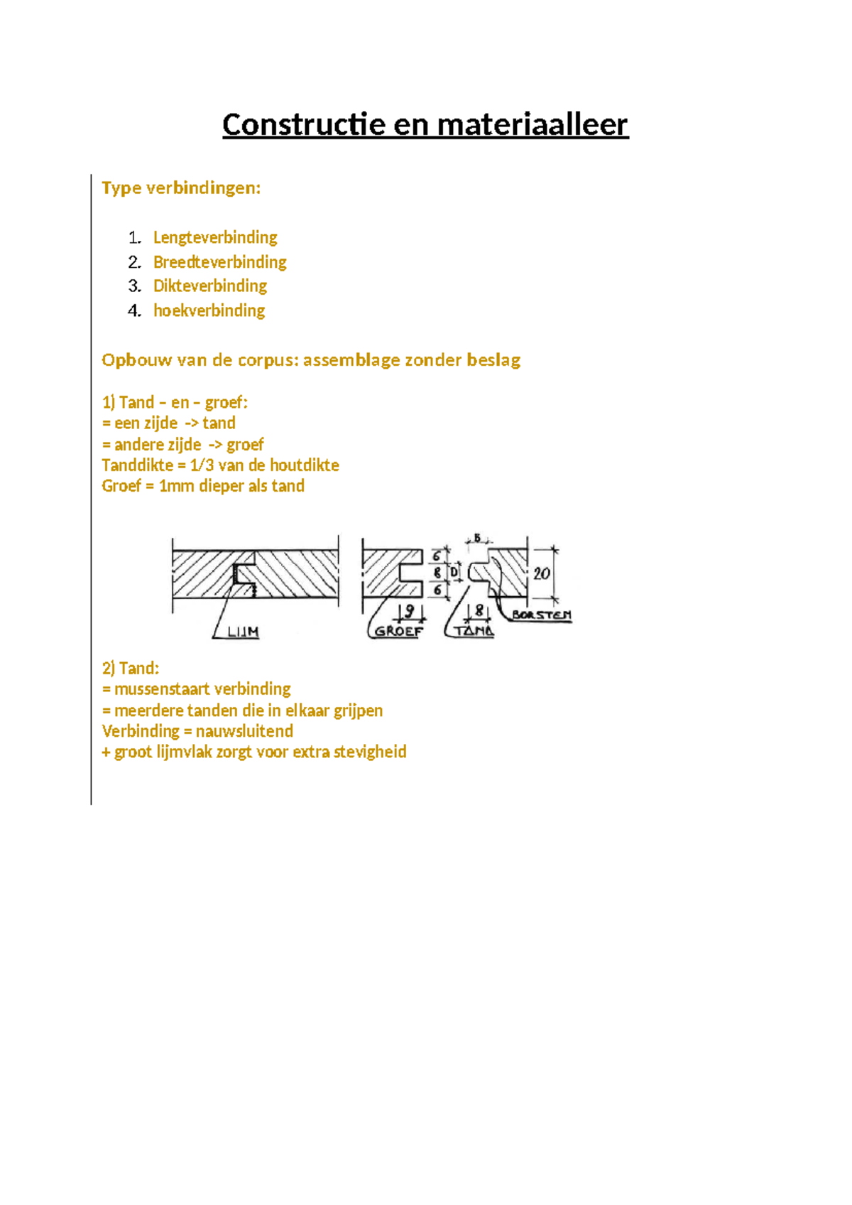 Samenvatting Constructie en Materiaalleer: Verbindingen en Systemen ...