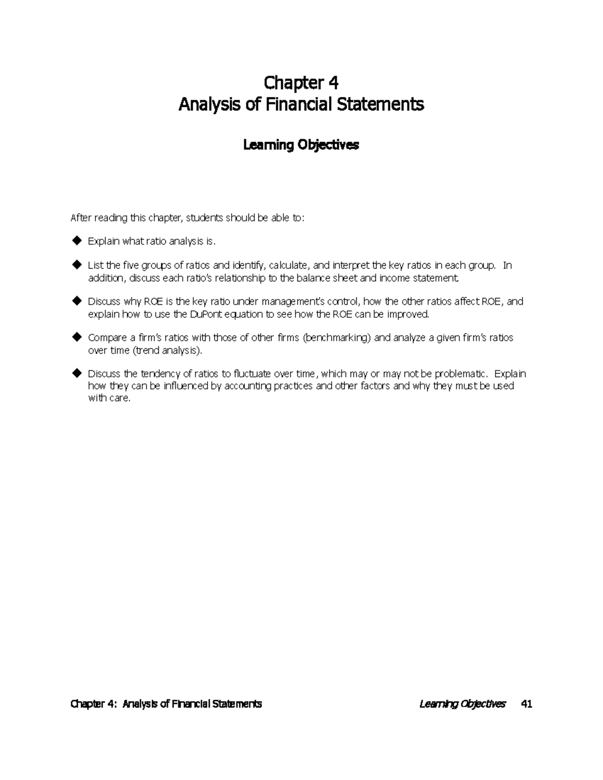 Ch 04 Financial Statement Analysis: Key Ratios & Solutions - Studocu
