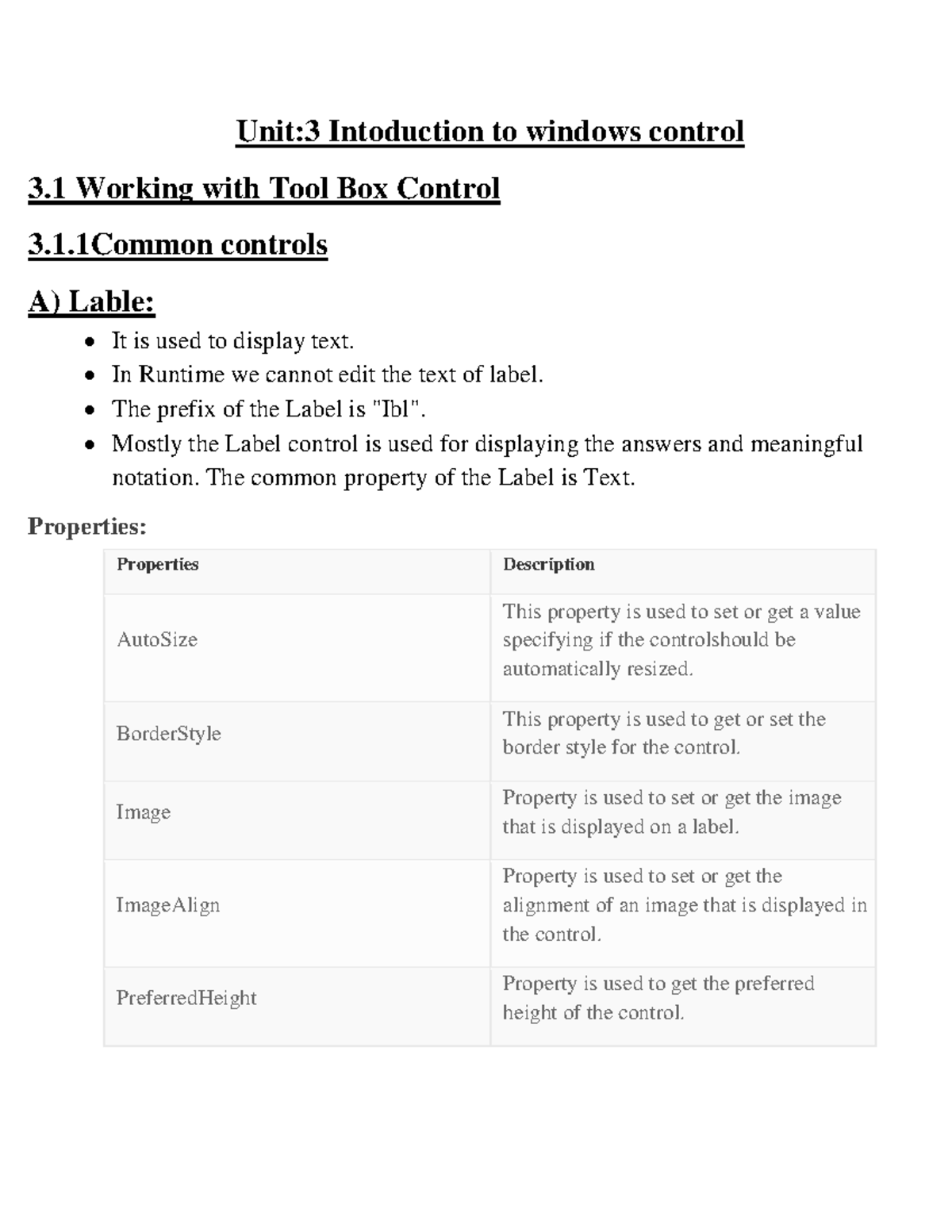 3 windows control - Unit:3 Intoduction to windows control 3 Working ...