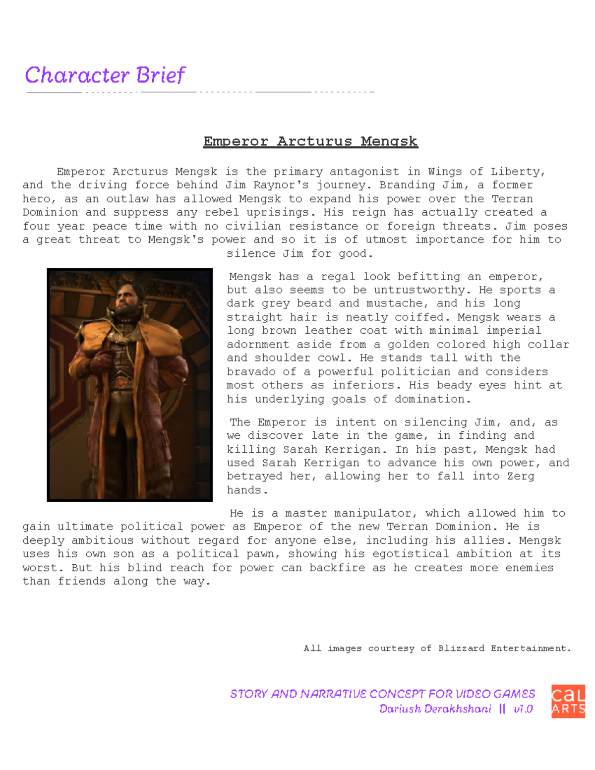 B03a0e5240c6a327764 Character Brief: Emperor Arcturus Mengsk Analysis ...