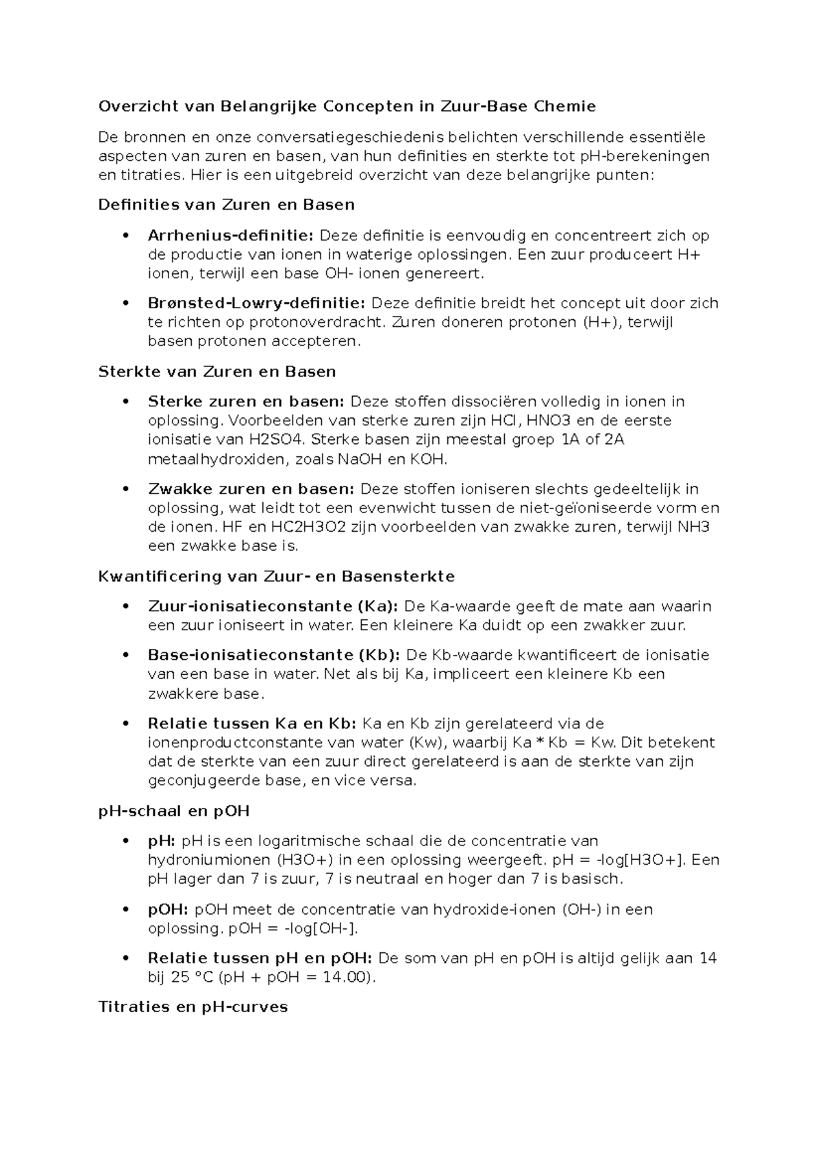 Zuur-Base Chemie: Belangrijke Concepten en Definitie Overzicht ...