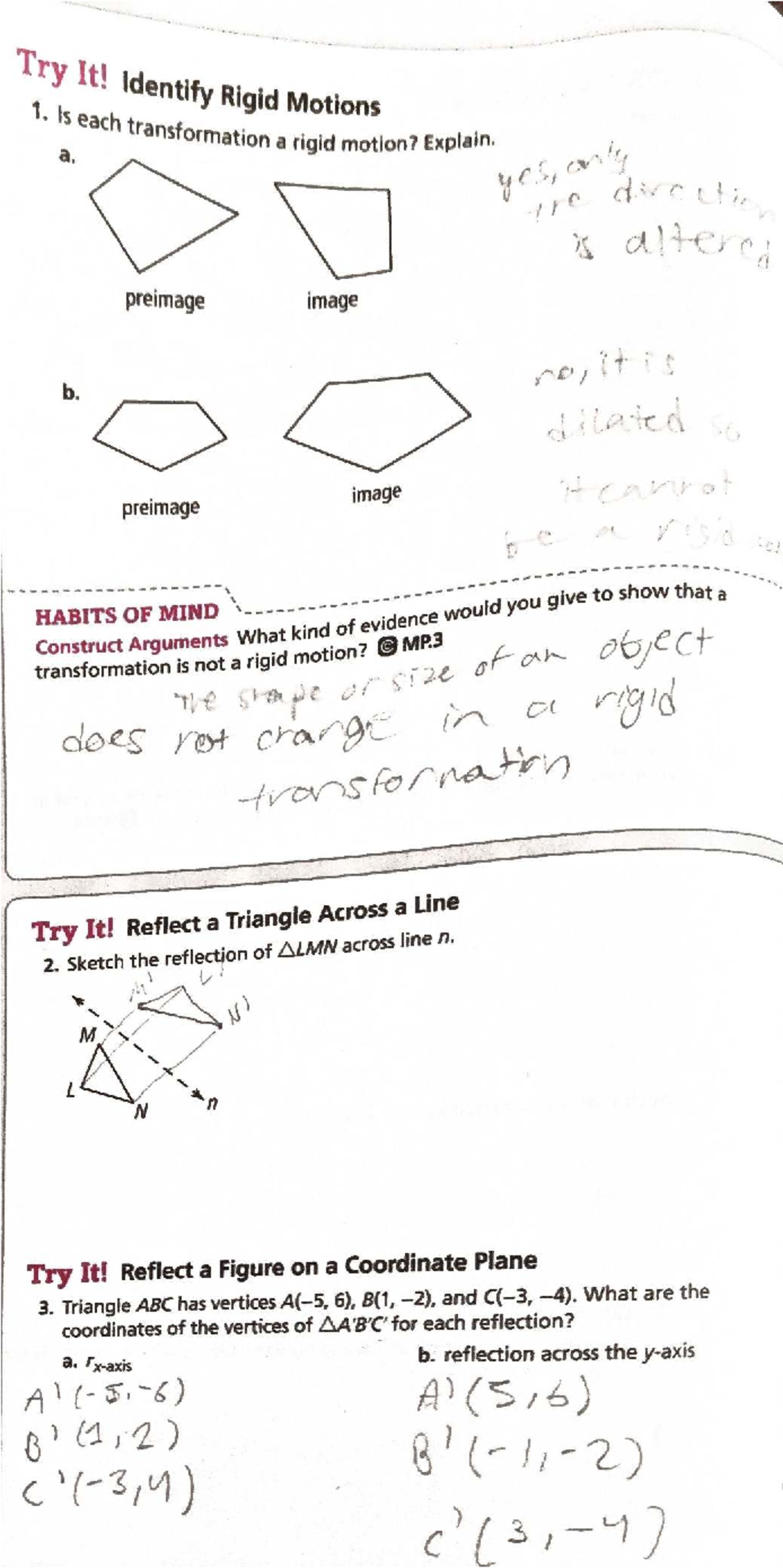 MATH 6310: Rigid Motions and Transformations Notes - Studocu