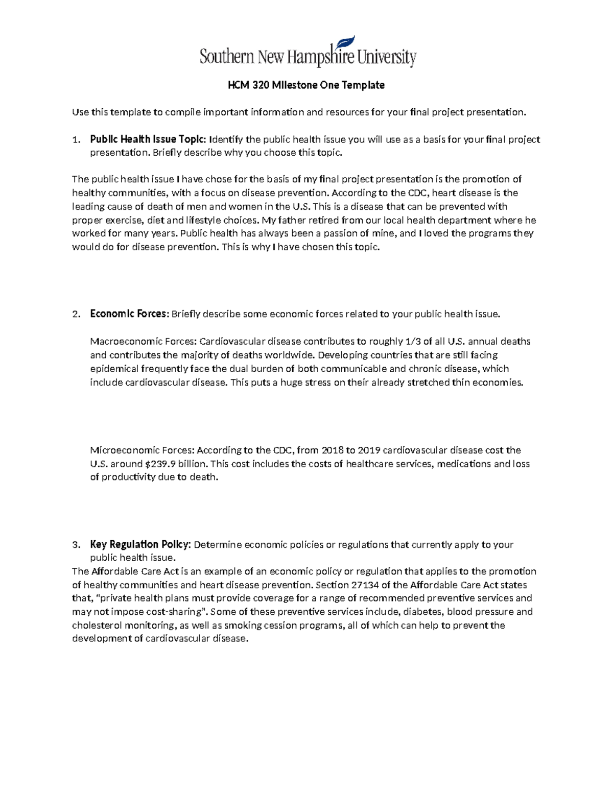 HCM 320 Final Project Presentation Template: Public Health Focus - Studocu